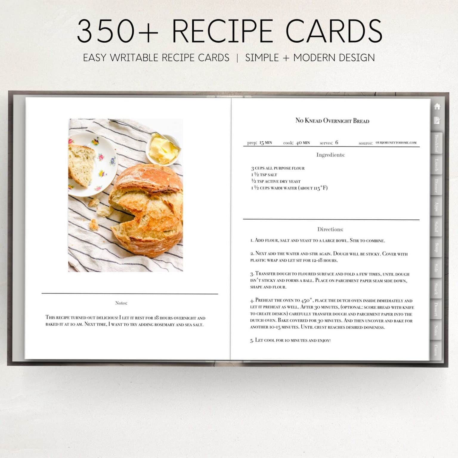 *New* Digital (Fillable) Recipe Book – Our Journey To Home