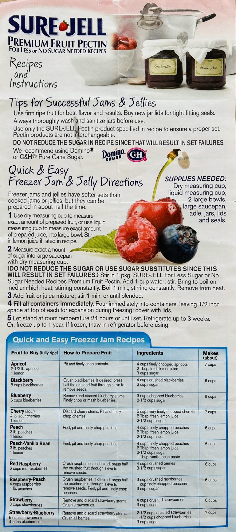 Rediscovering Sure-Jell for Less or No Sugar Needed Recipes: A ...