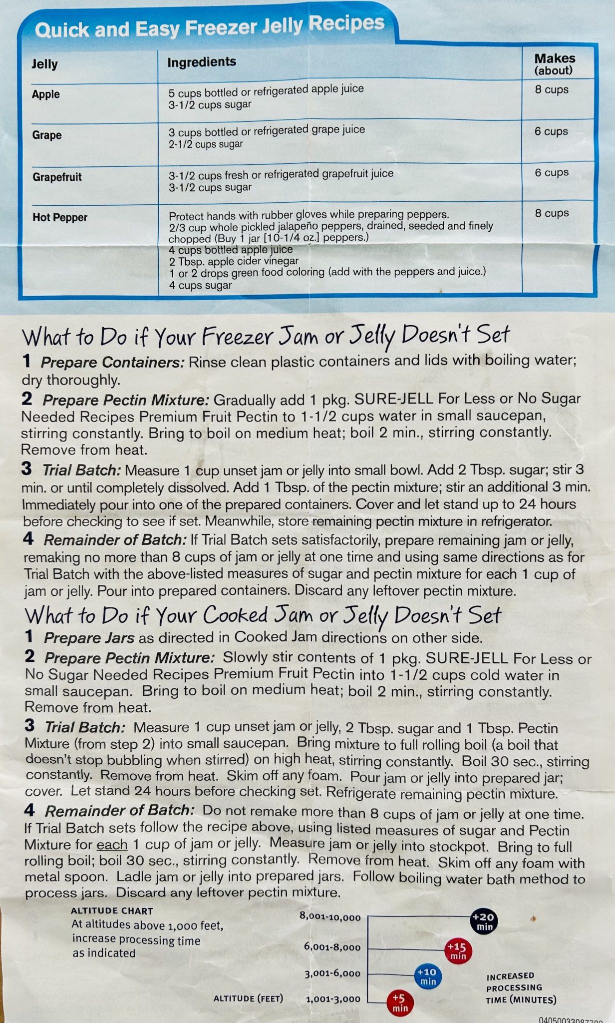 Rediscovering Sure-Jell for Less or No Sugar Needed Recipes: A ...