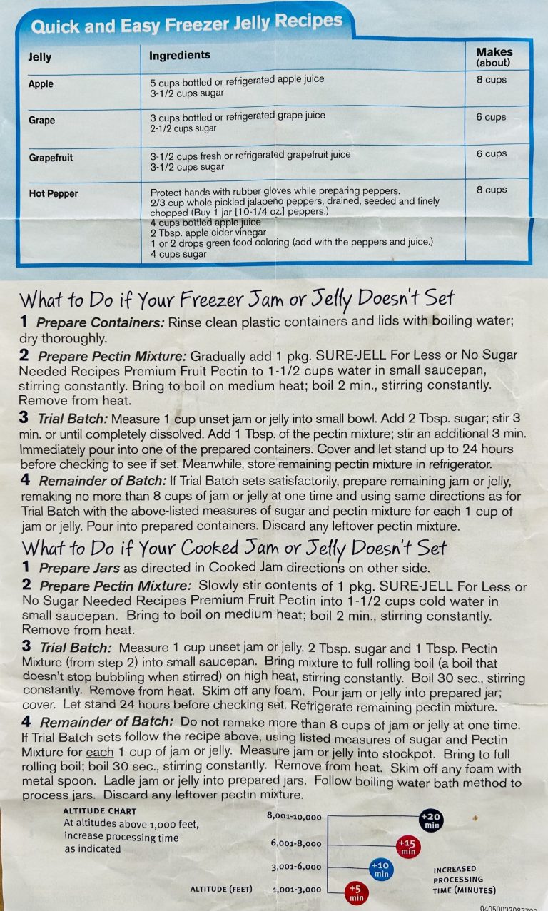 Rediscovering Sure-Jell for Less or No Sugar Needed Recipes: A ...