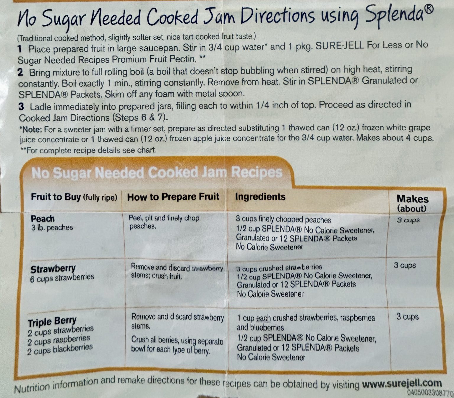 Rediscovering Sure-Jell for Less or No Sugar Needed Recipes: A ...